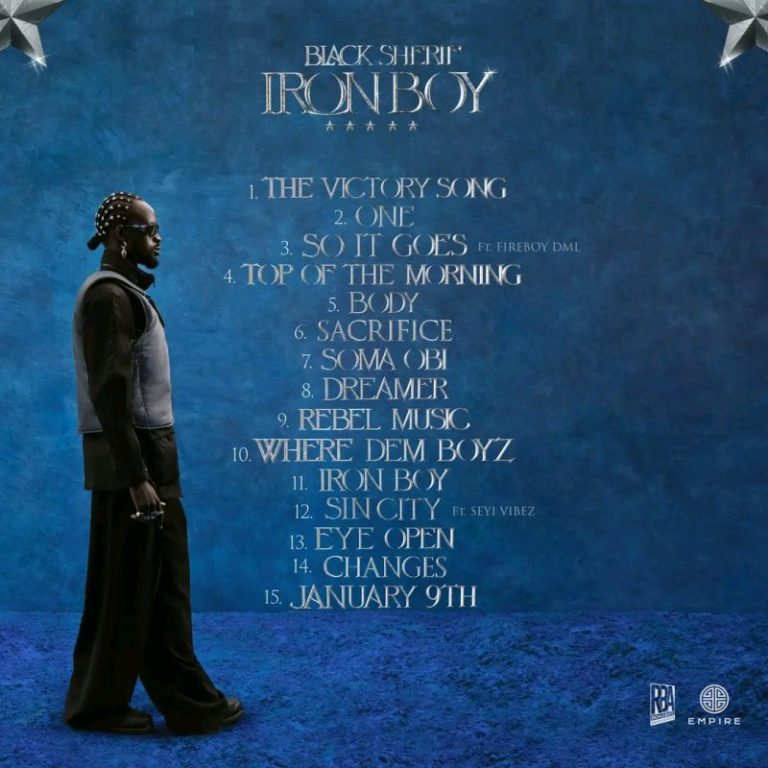 Download MP3: Black Sherif – Iron Boy (Full Album)